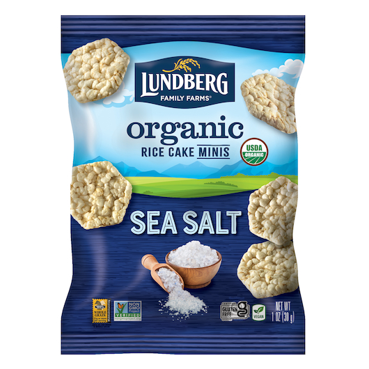 Lundberg Family Farms Organic Sea Salt Mini Rice Cake, 1 Ounce -- 24 ...
