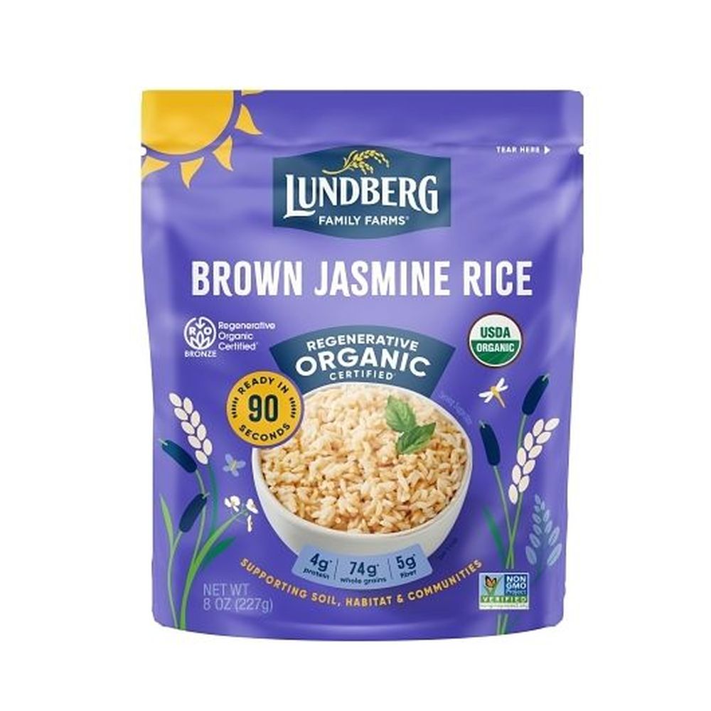 Lundberg Family Farms Regenerative Organic Brown Jasmine Rice, 8 Ounce ...