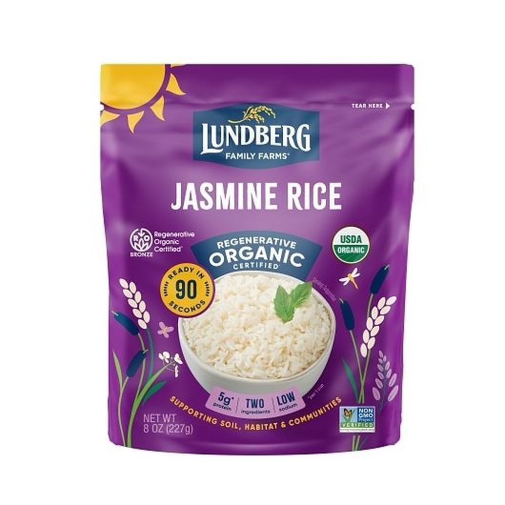 Lundberg Family Farms Regenerative Organic White Jasmine Rice, 8 Ounce ...