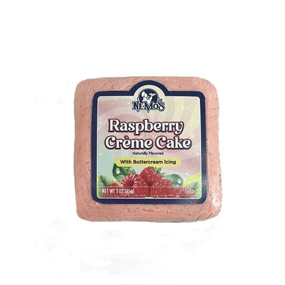 Nemos Square Raspberry Creme Cake, 6 count -- 36 per case