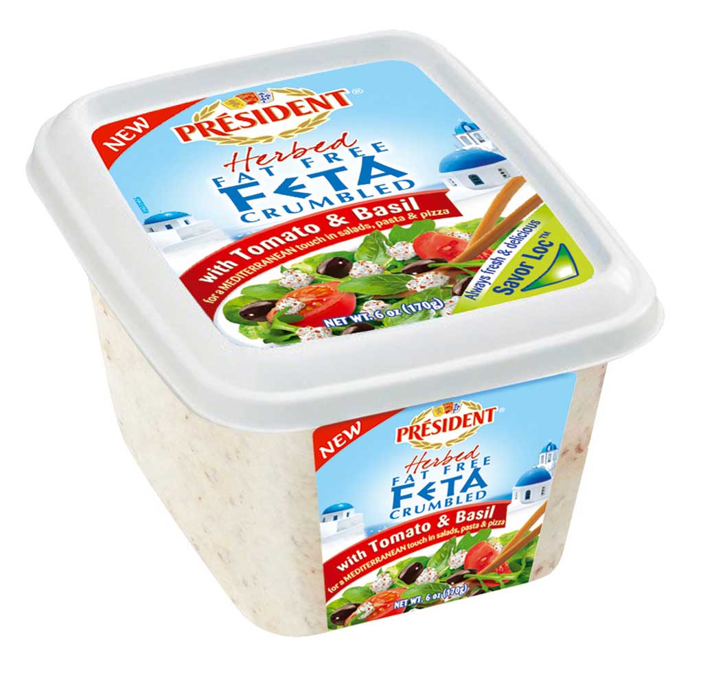President Feta Cheese Crumble, 6 Ounce -- 8 per case