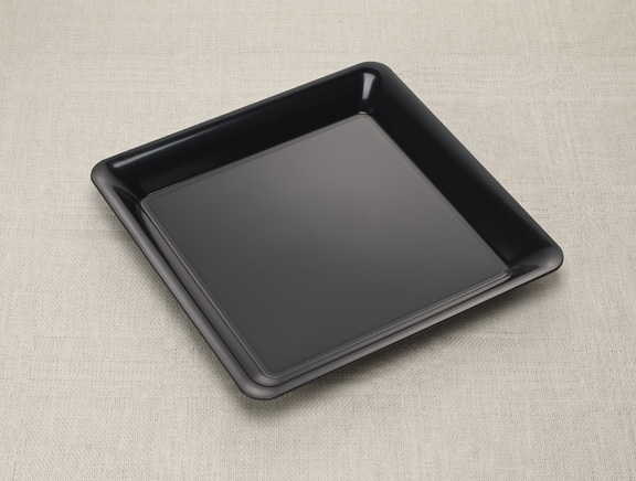 Yoshi Ware Black Platter, 12 X 12 X 2.5 inch -- 25 per case.