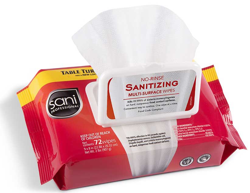 Sani Professional No Rinse Sanitizing Multi Surface Wipes, 72 count per ...
