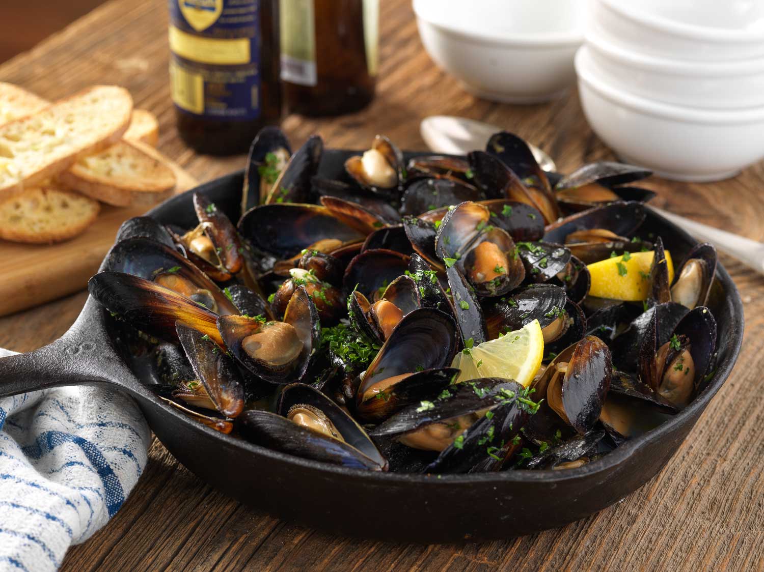 how long to cook unshelled mussels