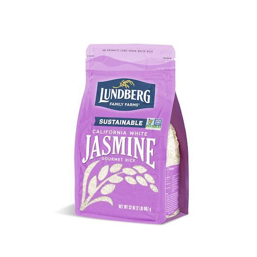 Lundberg Family Farms California Jasmine White Rice, 2 Pound -- 6 per case