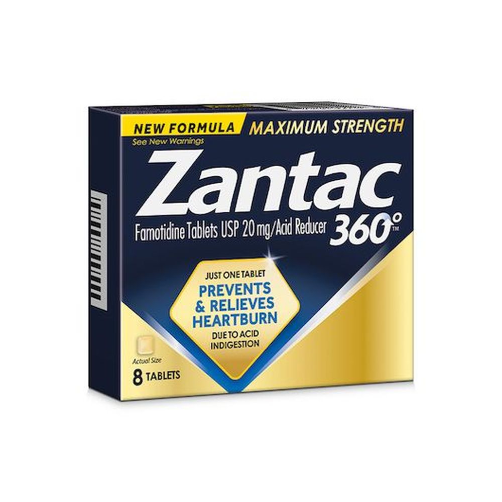 Zantac 360 Famotidine 20mg Tablet - 8 per pack -- 24 packs per case