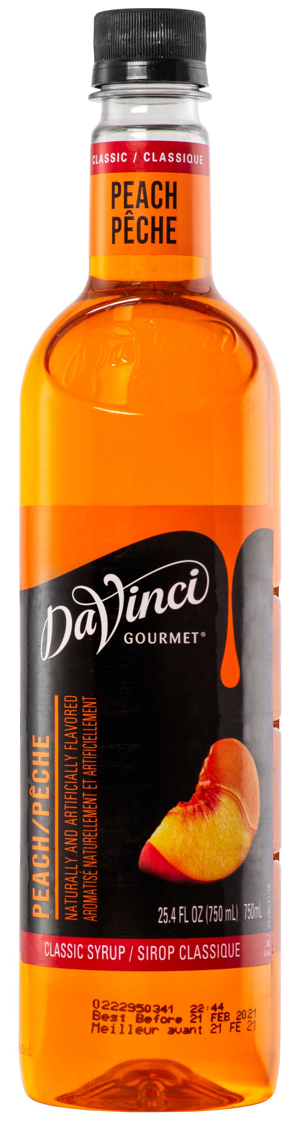 Davinci Gourmet Peach Syrup, 750 Milliliter -- 12 per case