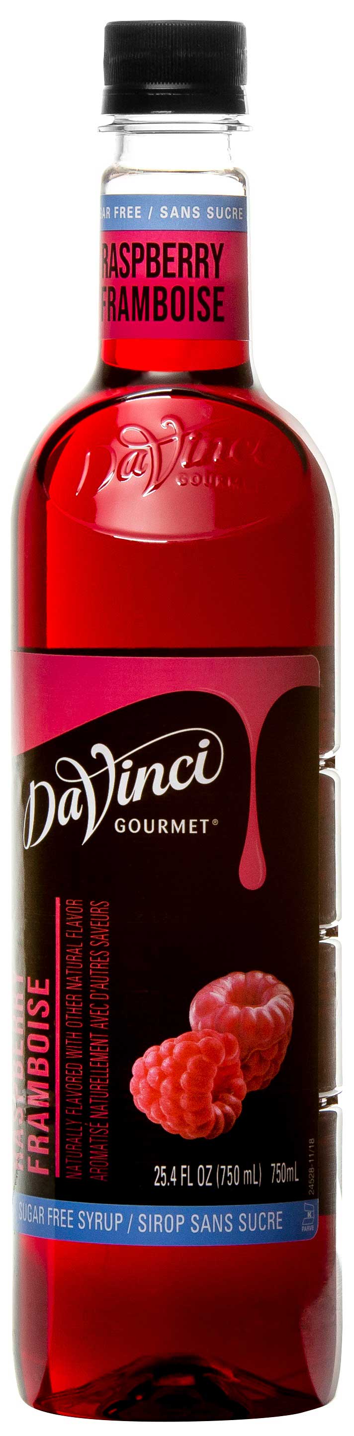 Davinci Gourmet Sugar Free Raspberry Syrup, 750 Milliliter -- 12 per case