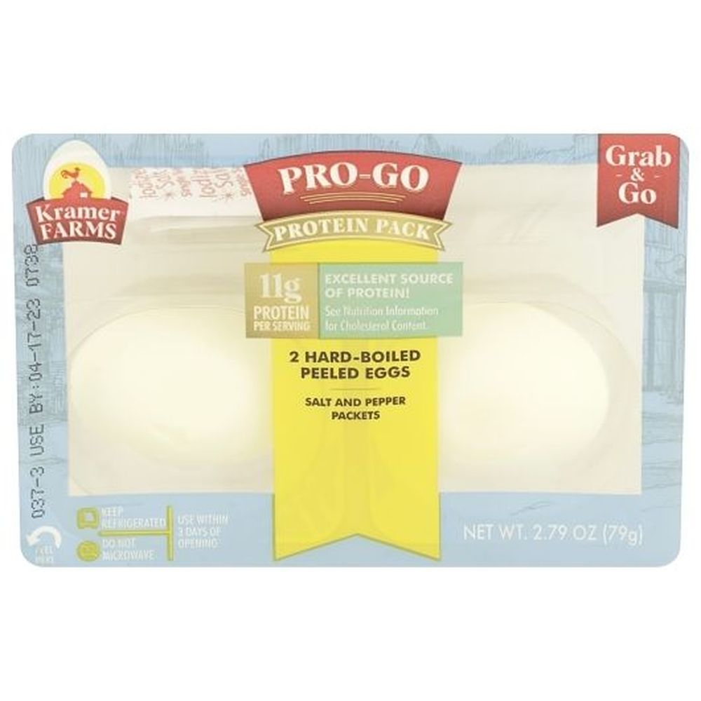 Kramer Farms Pro Go Protein Hard Boiled Peeled Eggs with Salt and ...