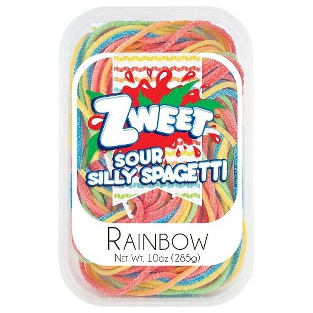 Zweet Sour Rainbow Spaghetti Chew Candy, 10 Ounce -- 24 per case