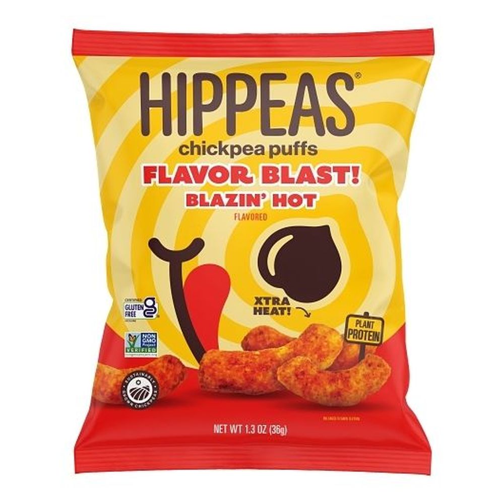 Hippeas Flavor Blast Blazin Hot Chickpea Puffs, 1.3 Ounce - 6 per case
