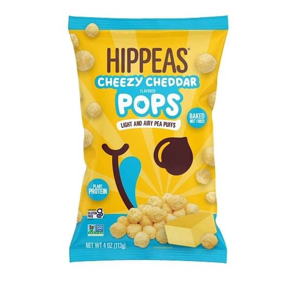 Hippeas Non-Gmo Cheezy Cheddar Pops, 4 Ounce -- 6 per case