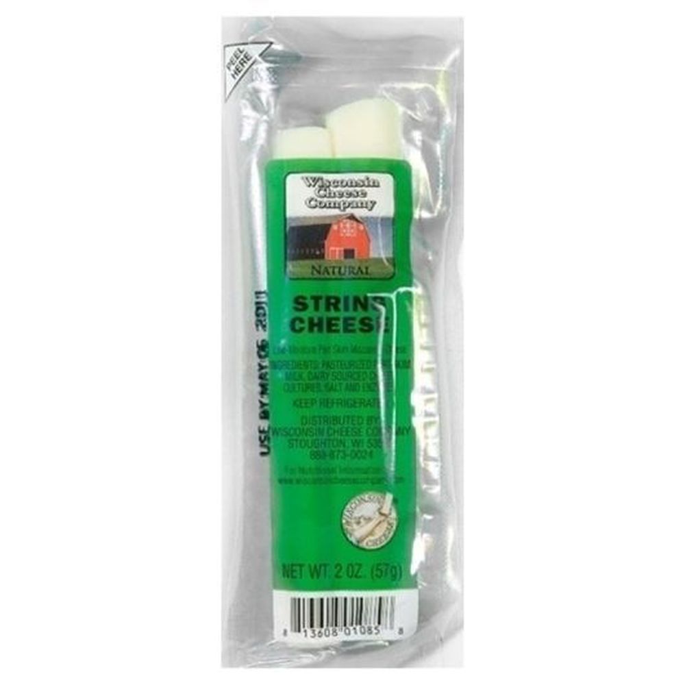 Wisconsin Cheese Company Twin String Cheese Stick, 2 Ounce -- 96 per case
