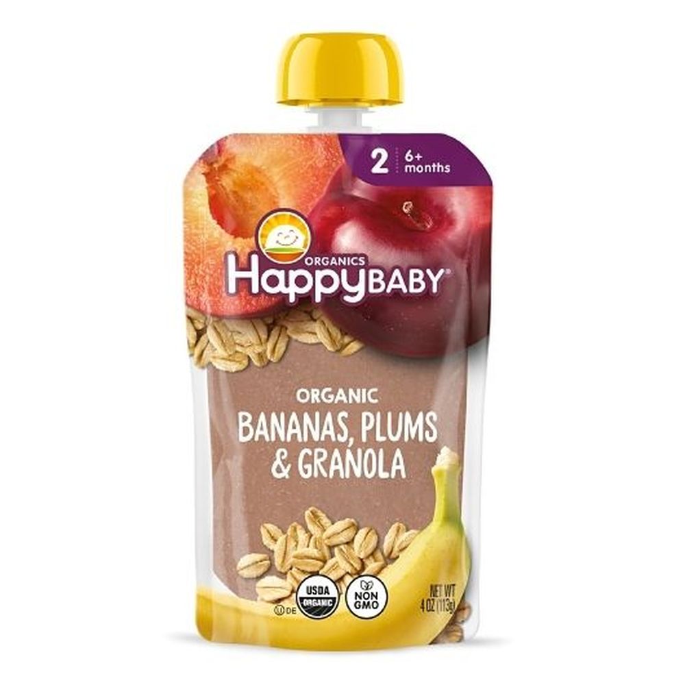 Happy Baby Organic Clearly Crafted Banana Plums and Granola Baby Food ...