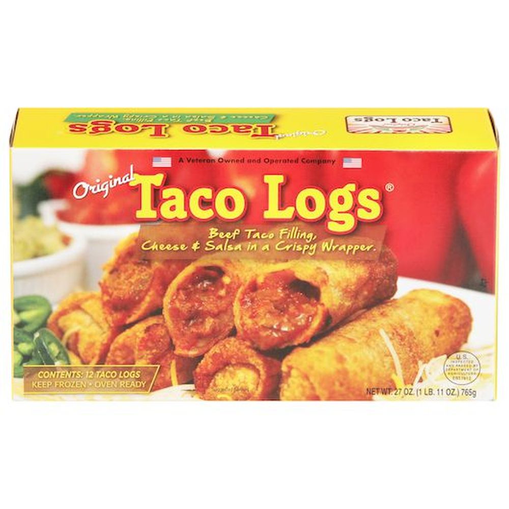 Original Taco Logs Beef Crispy Taco Wrap Case | FoodServiceDirect