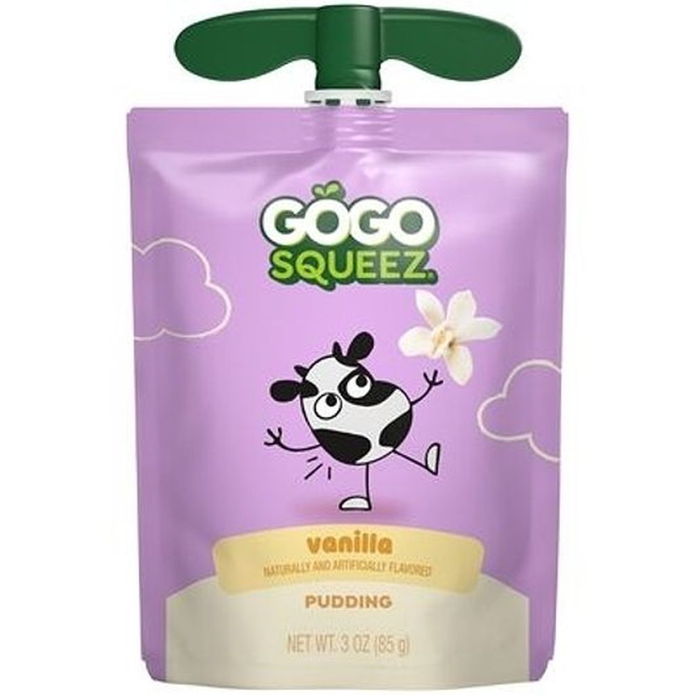 Gogo Squeez 3 Ounce Sweet Indulgence Vanilla Pudding, 10 count - 6 per case