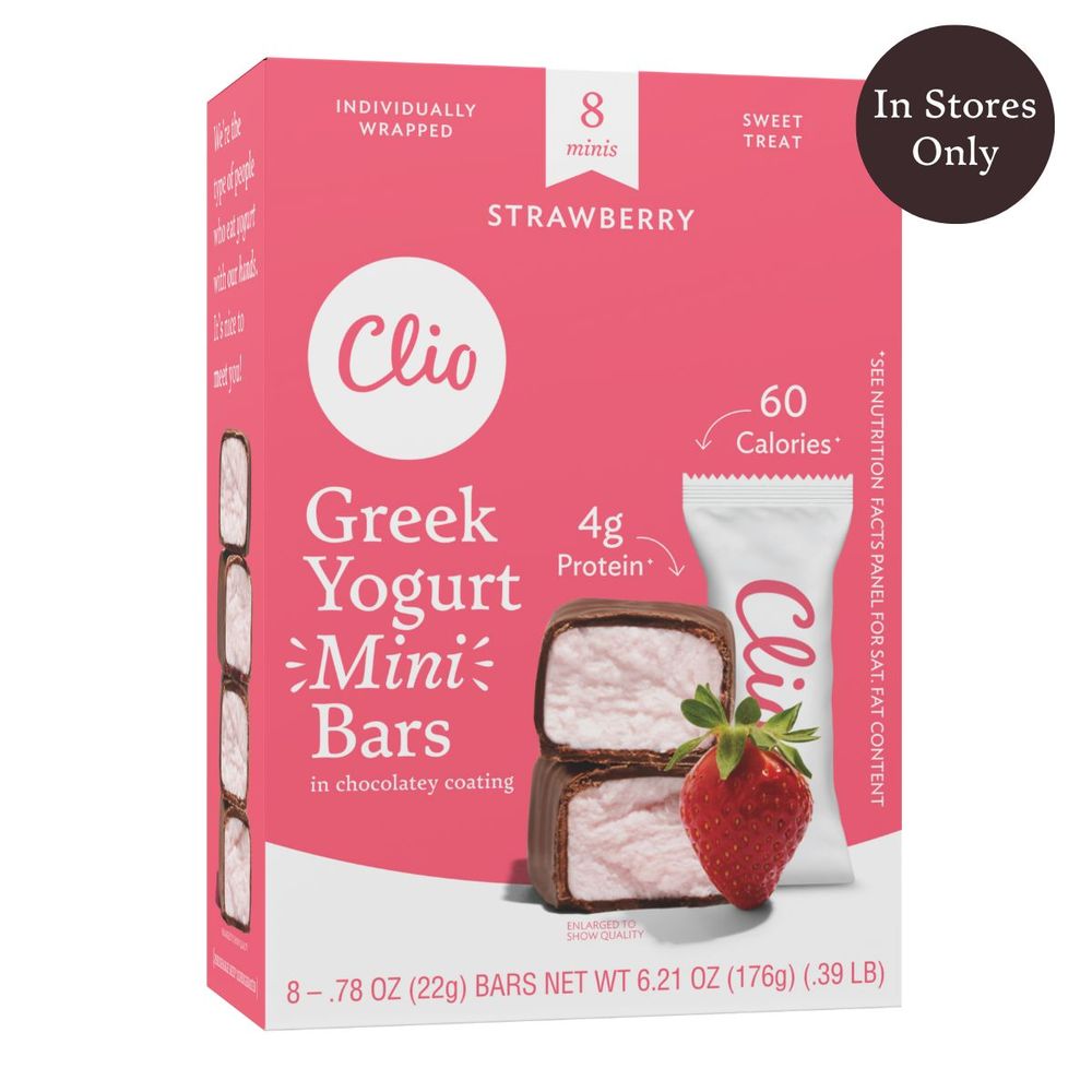 Clio Dark Chocolate Covered Strawberry Greek Yogurt Minis Bar, 6.21 ...