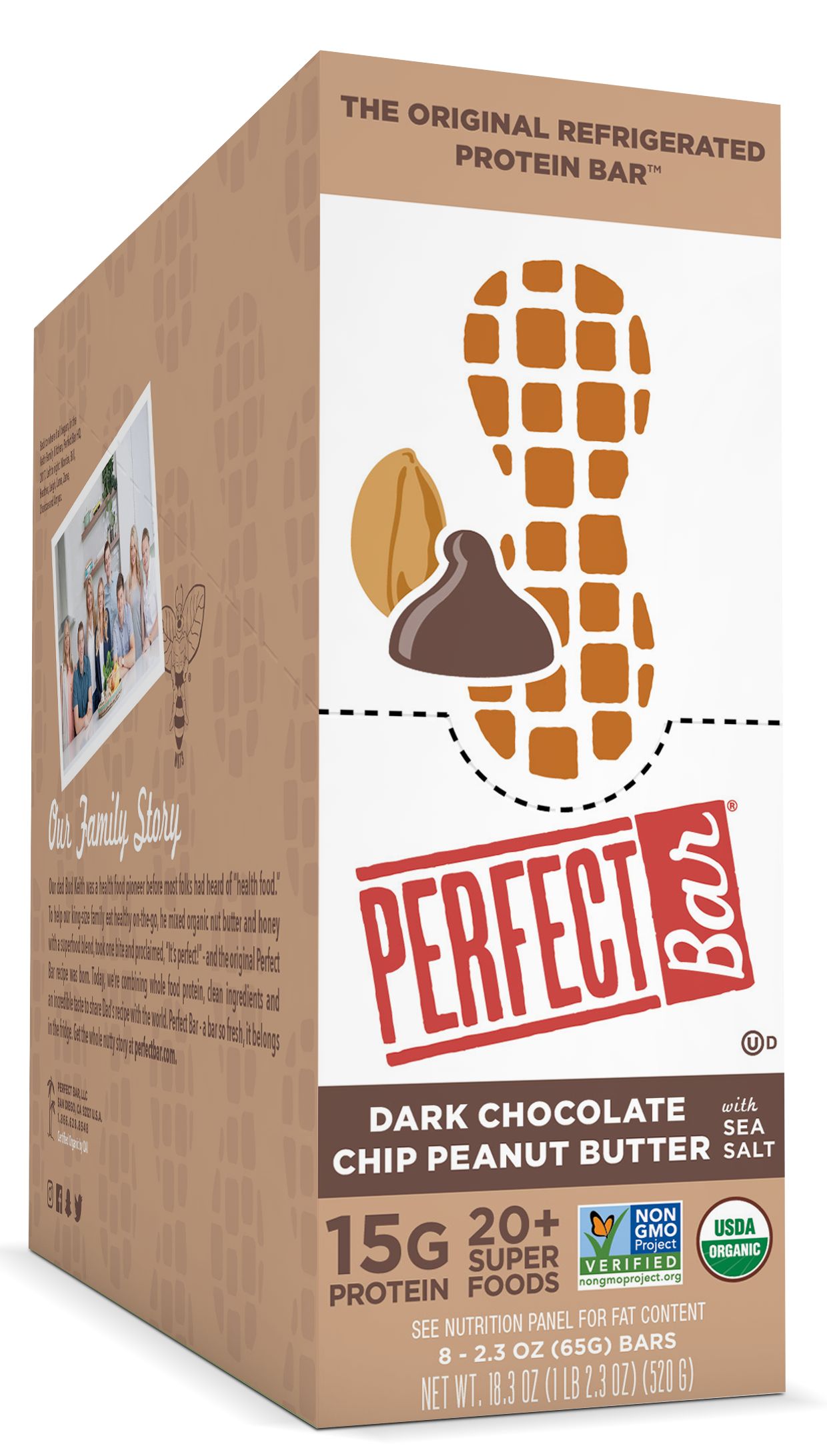 Perfect Dark Chocolate Chip Peanut Butter Bar, 2.3 Ounce -- 144 per case