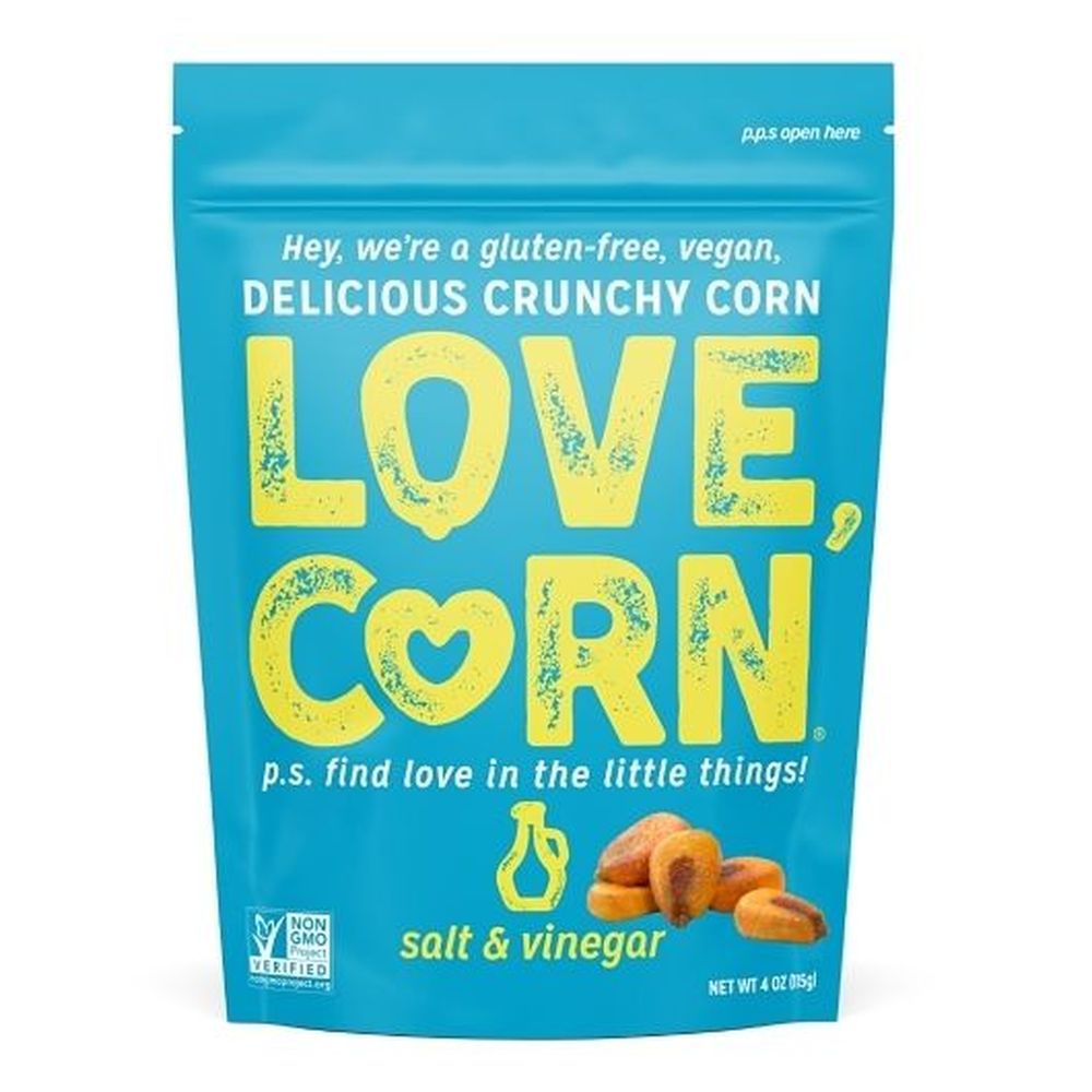 Love Corn Salt and Vinegar Delicious Crunchy Corn, 4 Ounce -- 12 per ...