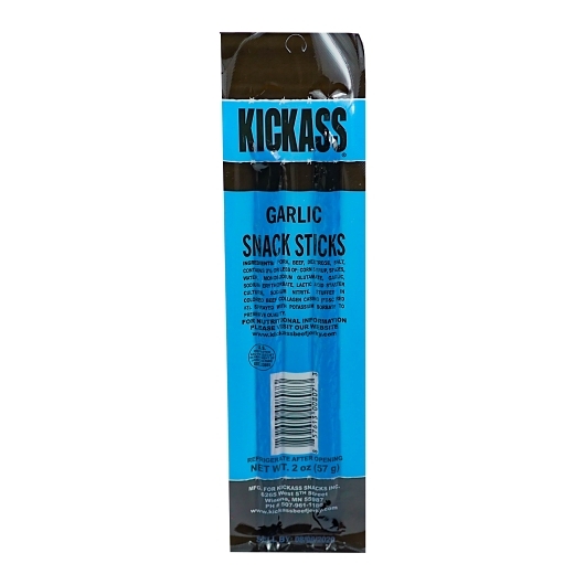 Kickass Garlic Twin Pack Snack Stick, 2 Ounce -- 240 per case