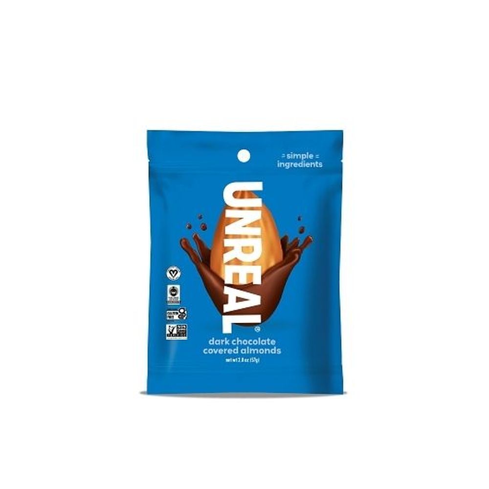 Unreal Dark Chocolate Covered Almonds, 2 Ounce -- 54 per case