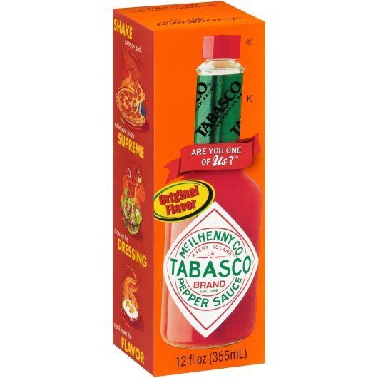 Tabasco Original Flavor Pepper Hot Sauce, 12 Fluid Ounce Bottle -- 6 ...