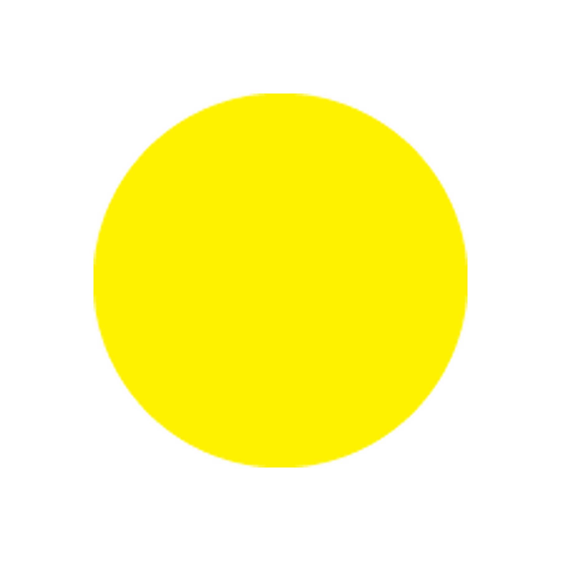 National Checking Yellow Circle Permanent Label, 0.5 inch -- 1000 per ...