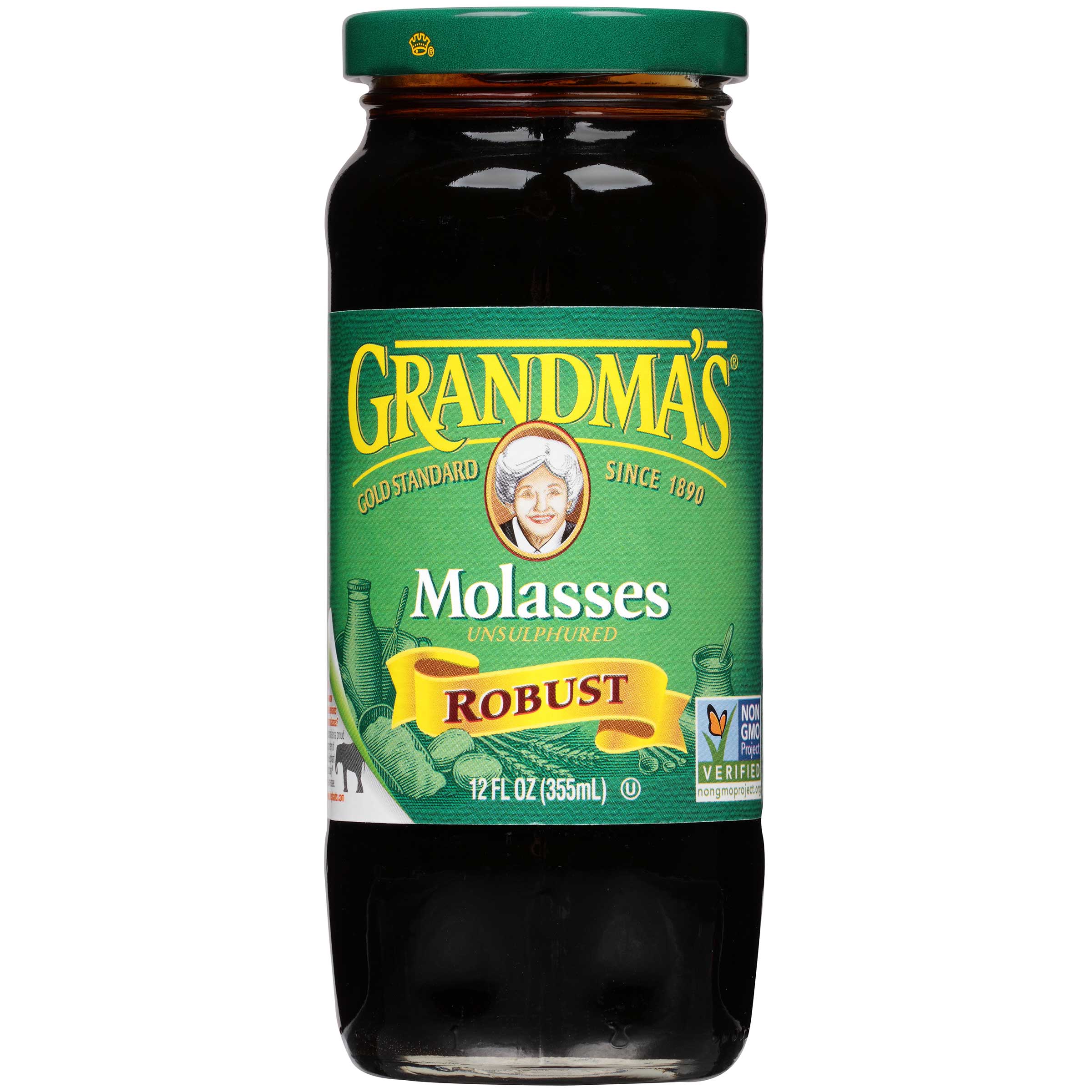 Grandma Unsulphured Green Label Baking Molasses, 12 Ounce -- 12 per ...