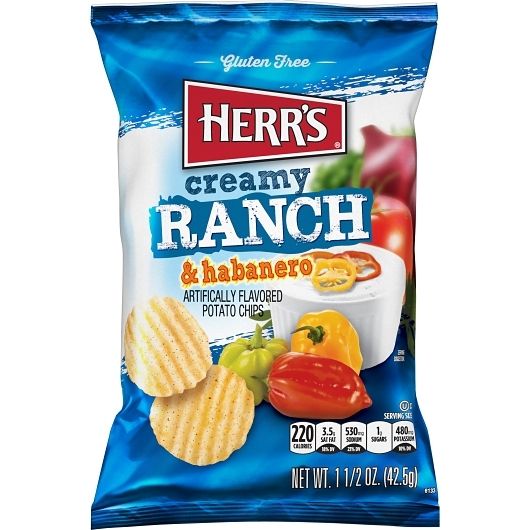 Herrs Creamy Ranch and Habanero Potato Chips Case | FoodServiceDirect