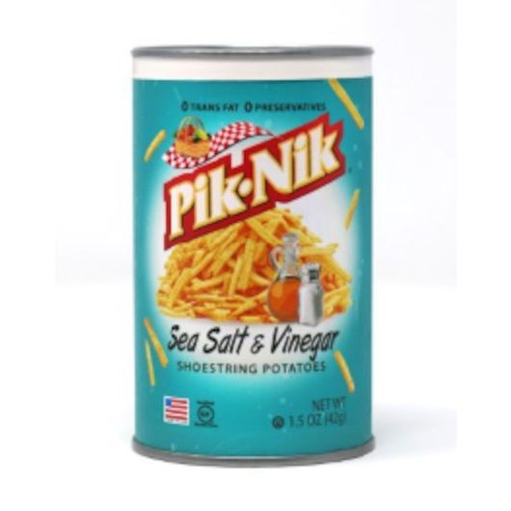 Pik Nik Sea Salt and Vinegar Shoestring Potatoes, 1.5 Ounce -- 48 per case