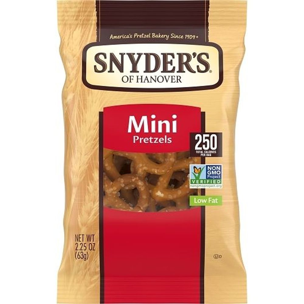Snyders Of Hanover Mini Pretzels - Individual Packs, 2.25 Ounce -- 48 ...