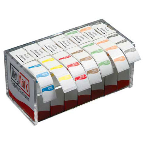 Daymark 7 Slot Plexiglass Label Dispenser.