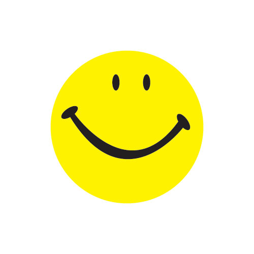 Daymark DuraMark Yellow Smiley Logo Deli Label, 1 inch Circle - 1000 ...