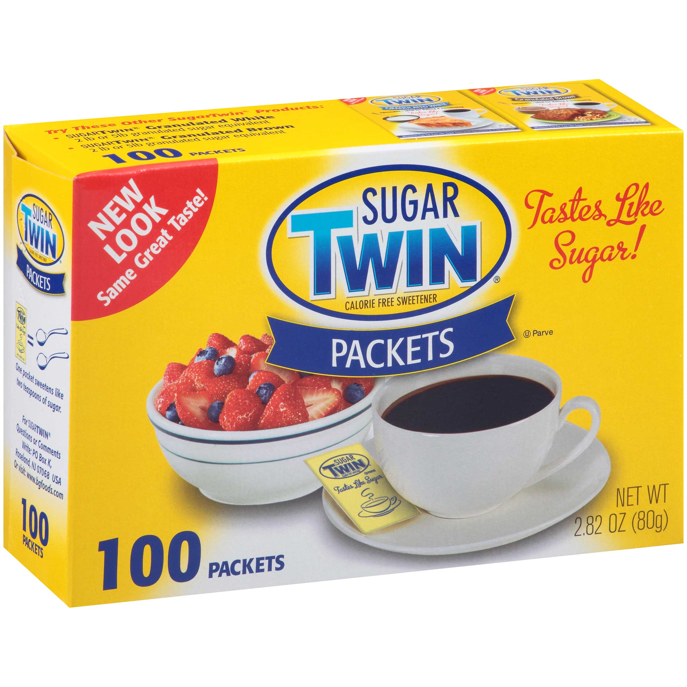 Sugar Twin Coffee Service Yellow Packet Sugar Substitute, 0.8 gram ...