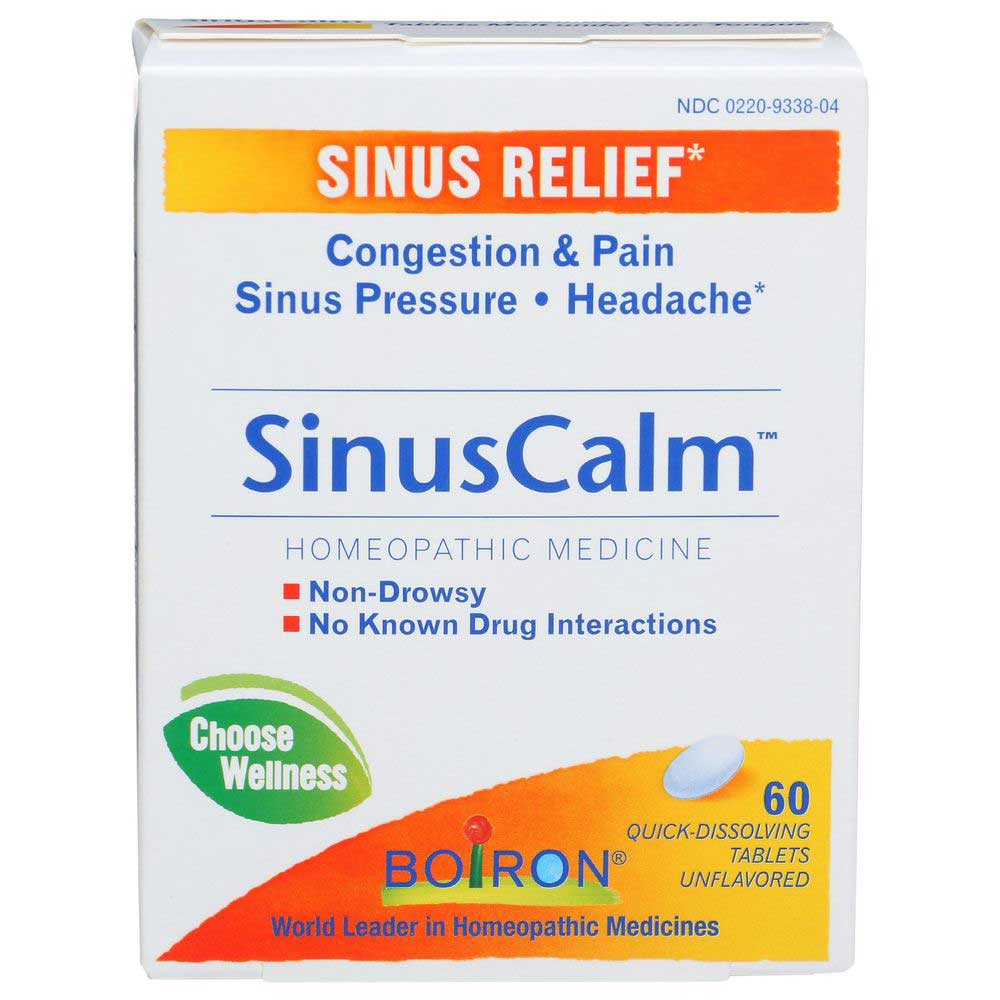 Boiron SinusCalm Sinus Relief Homeopathic Medicine Tablet - 60 count ...