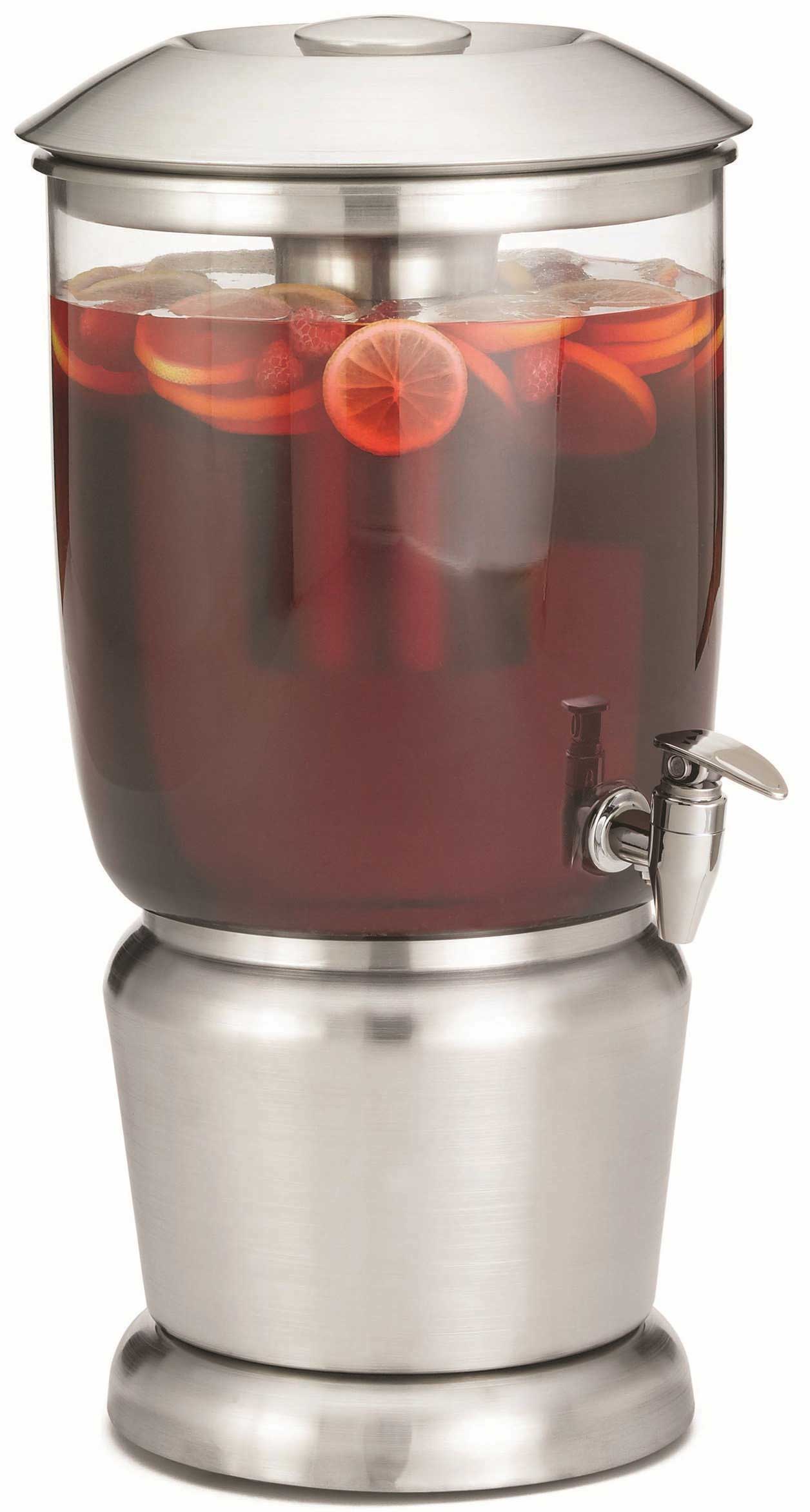 Tablecraft Stainless Steel / Polycarbonate Beverage Dispenser, 2.5 ...