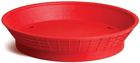 Tablecraft Polypropylene Red Round Diner Platter with Base, 10.5 inch ...