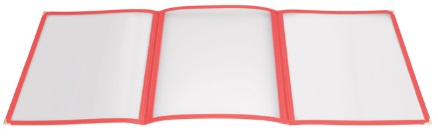 Winco Red Triple Fold Panel Menu Cover -- 25 per case