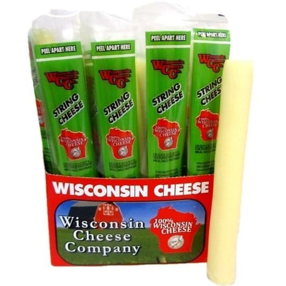 Wisconsin Cheese Company String Cheddar Cheese Stick, 1 Ounce -- 192 ...