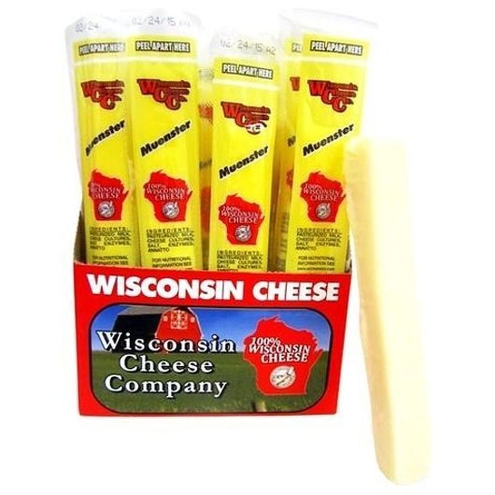 Wisconsin Cheese Company Muenster Cheddar Stick, 1 Ounce -- 192 per ...