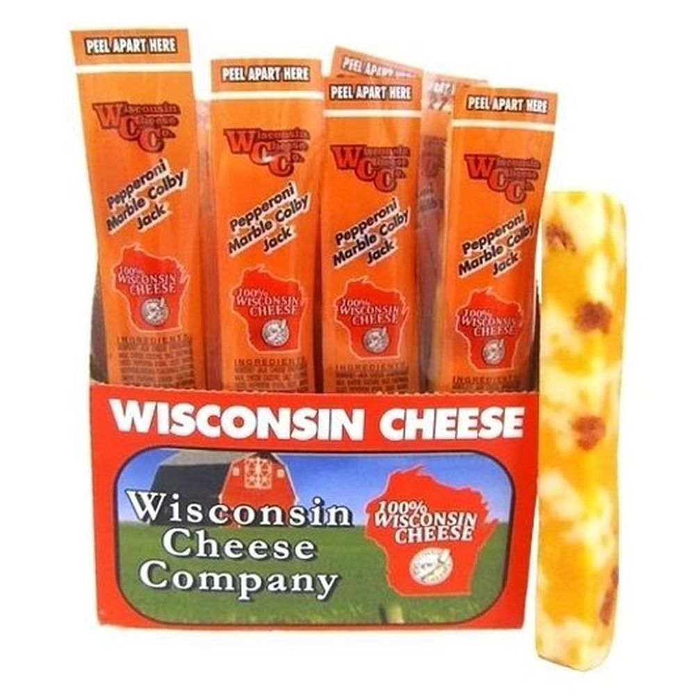 Wisconsin Cheese Company Pepperoni Cheddar Cheese Stick, 1 Ounce -- 192 ...