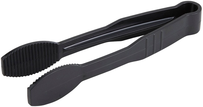 Winco Polycarbonate Black Flat Tong, 6 inch -- 12 per case