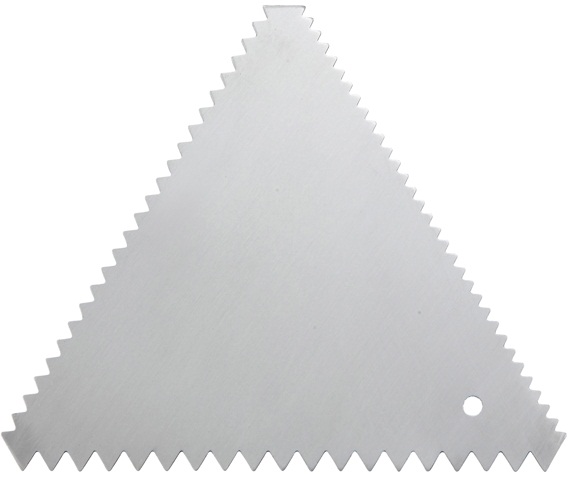 Winco Stainless Steel Triangle Cake Decorating Combs, 6 count per pack ...