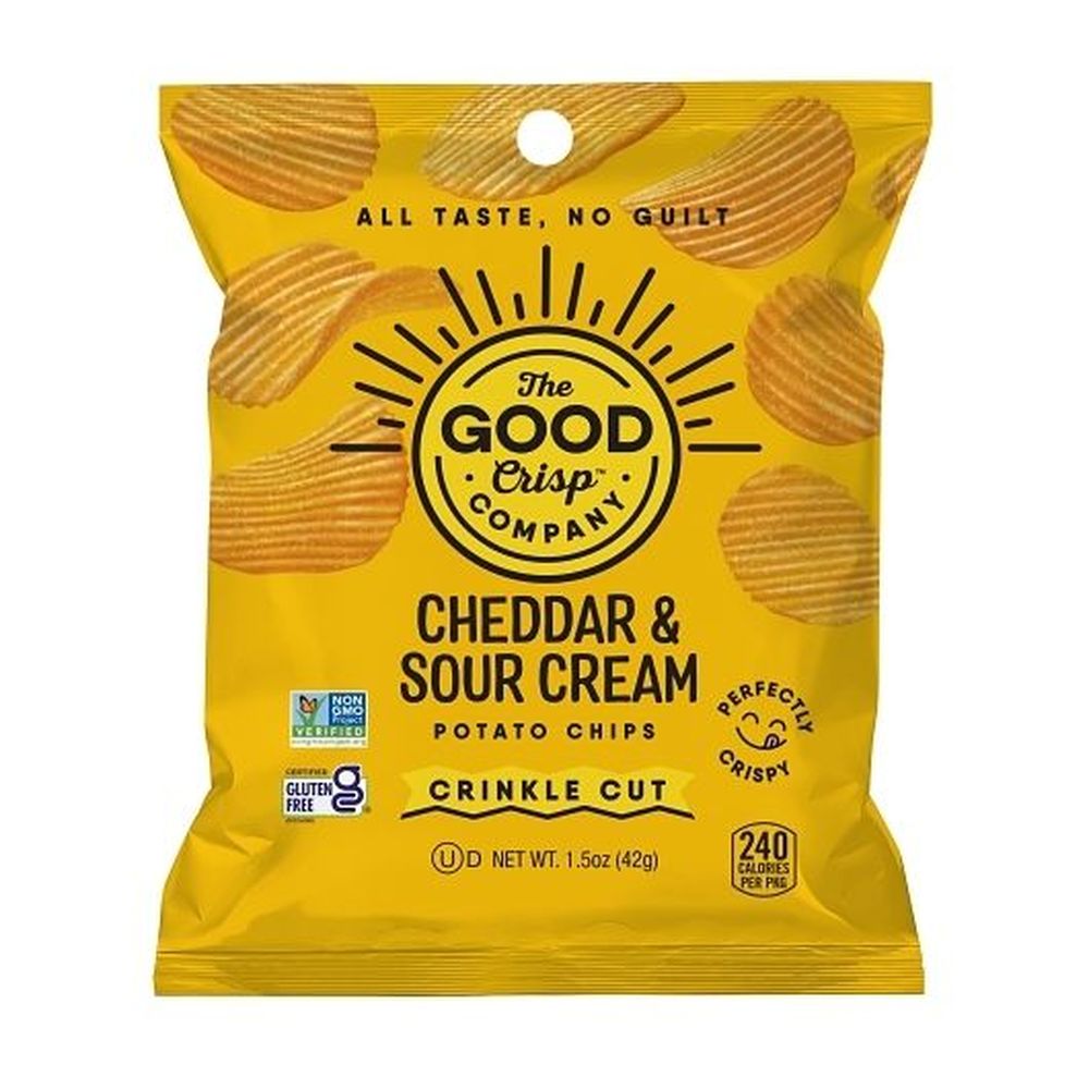 The Good Crisp Cheddar Sour Cream Crinkle Bagged Chips, 1.5 Ounce - 15 ...