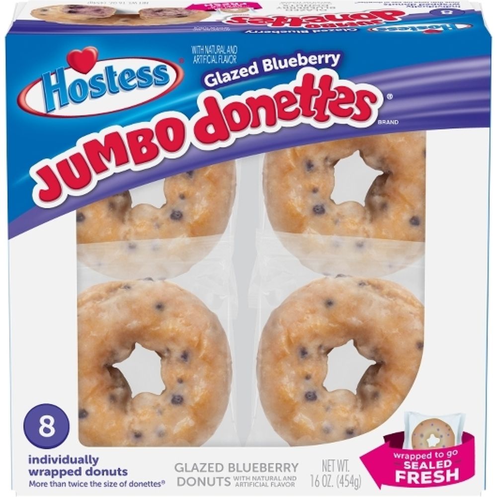 Hostess Glazed Blueberry Donut - Multi Pack, 16 Ounce -- 6 per case