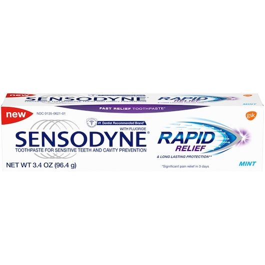 Sensodyne Rapid Relief Mint Toothpaste, 3.4 Ounce -- 12 per case ...