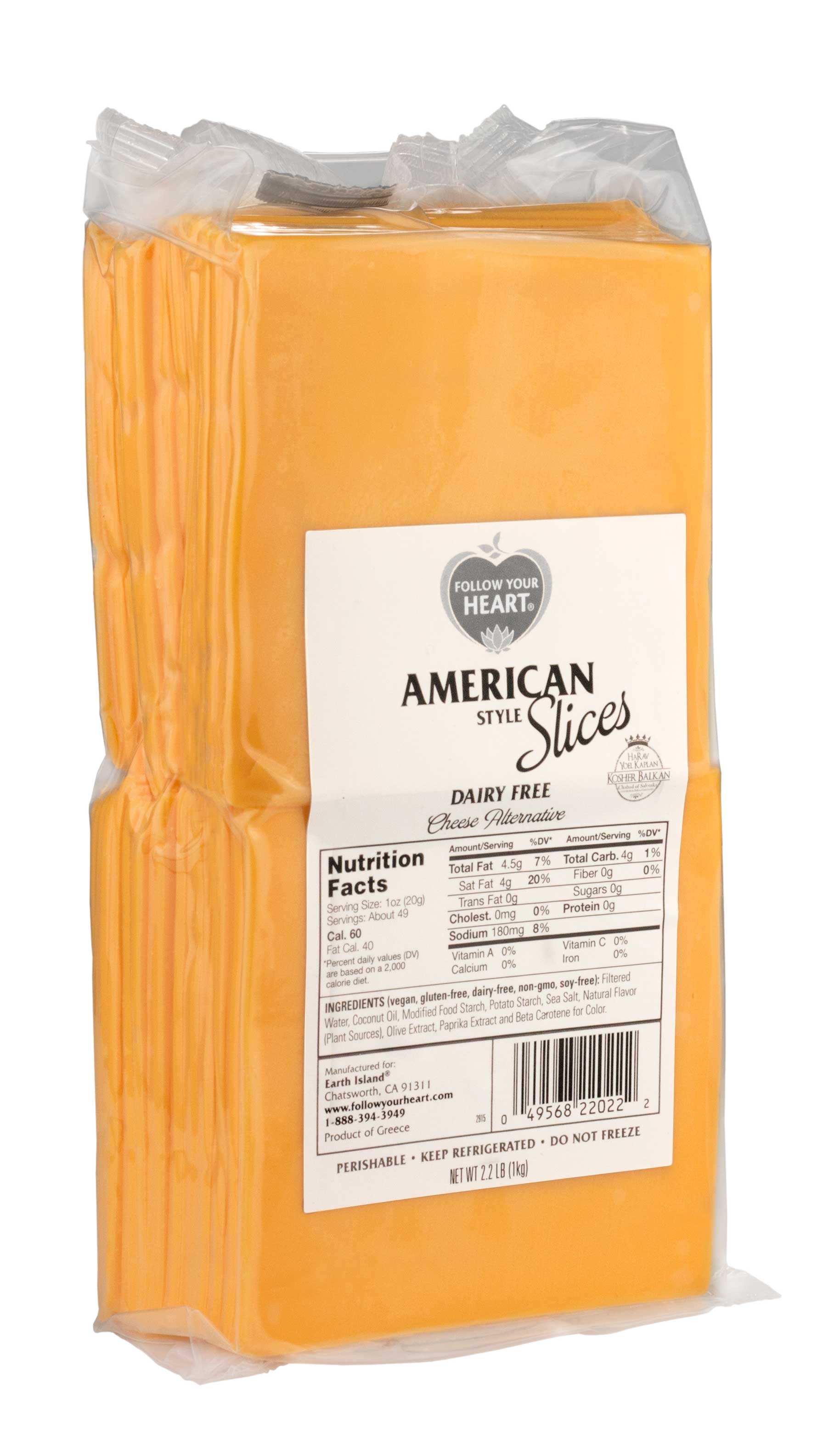 Follow Your Heart American Style Cheese Slices Case | FoodServiceDirect