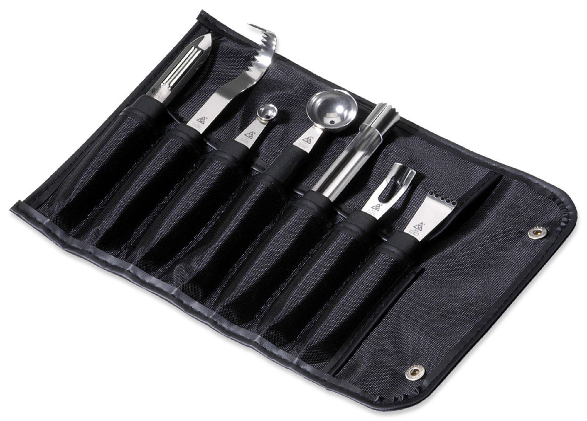 Triangle Stainless Steel Garnishing Tool Set, set of 7