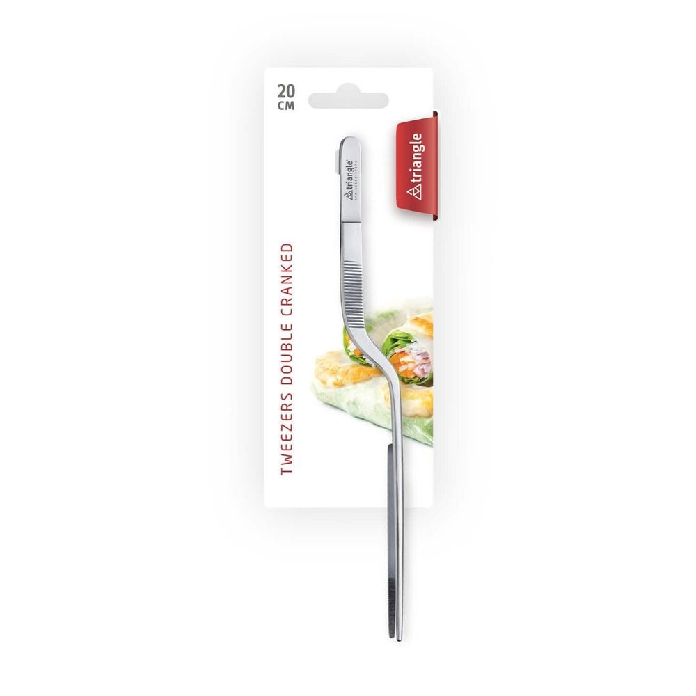 Triangle Stainless Steel Double Cranked Tweezer, 20 centimeter