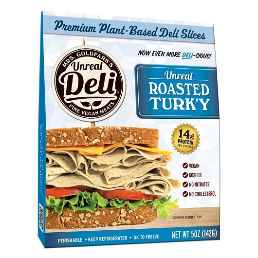 Unreal Deli Plant Based Roasted Turkey Slices, 2.5 Ounce -- 6 per case
